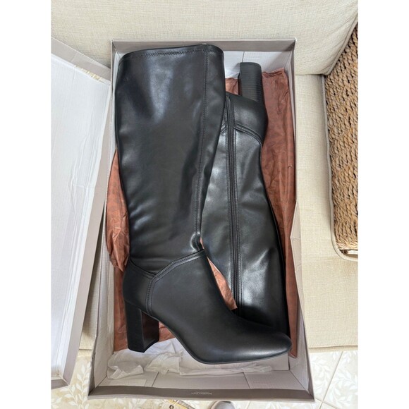Franco Sarto | Shoes | Franco Sarto Black Emory Synthetic Leather Boots ...